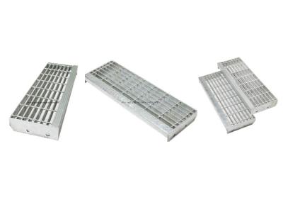 China Industrial Steel Grating Stair Treads & Handrail Systems - 600mm to 1200mm Widths with 5mm Edge Bars for sale