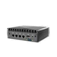 China Industrial Fanless Mini PC with 4 Gigabit LAN Ports, Intel J4125 2.7GHz CPU, 178x127x55mm Aluminum Chassis for sale