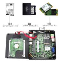 China Industrial Mini PC Intel Core i3-4005U 128x128x38mm Fanless Computer with Windows 10 and 4GB RAM for sale