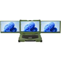 China 15.6 Inch I7 1165G7 Portable Triple Screen Industrial Rugged Military Laptop 8KG for sale