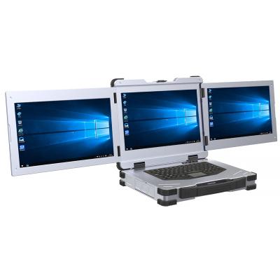 China 15.6 Inch Rugged Military Laptop i7 i9 GTX1650 4GB Triple Screen 8KG for sale