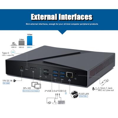 China Intel Core i9-9880H Industrial Mini PC with 8GB DDR4 RAM and 256GB NVMe SSD - 222x195x39mm Compact Computer for sale