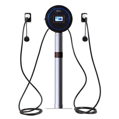 China Environment Temperature -25C- 50C AC Connection Floorstand Wallbox 380V CCS GBT Double Gun 22kW EV Charging Pile for Car for sale