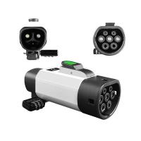 China 220v Input Voltage Type2 Cars PC Copper Tesla to Type2 EV Charger Adapter with 7KW Output Power and 32A for sale