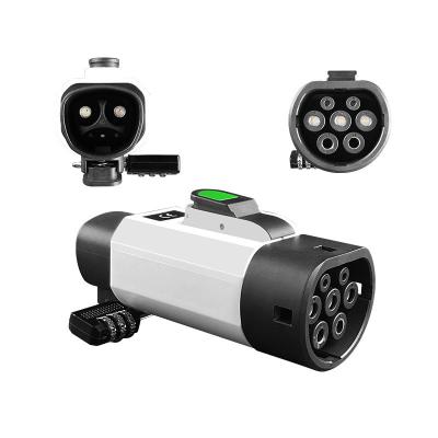 China 220v Input Voltage Type2 Cars PC Copper Tesla to Type2 EV Charger Adapter with 7KW Output Power and 32A for sale