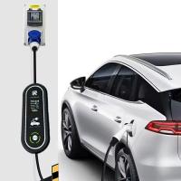 China 16A Output Current PC Copper EVSE Electric Vehicle Charging LCD Screen 3.5KW GBT Portable Charger with 5 meters cable for sale
