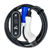 China Electric Car Charger CEE Plug 5pins PC Copper 10Meters Cable Length Portable EV Charger Type2 7KW 32A EV Charging Box for sale