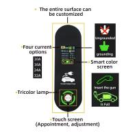China Electric Car Charger CEE Plug 5pins PC Copper 10Meters Cable Length Portable EV Charger Type2 7KW 32A EV Charging Box for sale