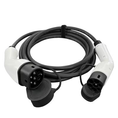 China 16A32A Double Single-Head Gun Line Electric Vehicle End Pile End 3-Phase Single-Phase LP55 Protection Level CE Certified for sale