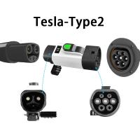 China CE Approved 7KW 32A 220V NACS TO TYPE2 Adapter with lock charging head EV Charger Connector Adapter for Electrical Cars Portable artifact for sale