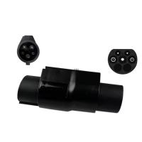 China 32A 250VAC Black Type 1 to Type 2 EV Charging Adapter for J1772 Car Charger Converter 240v Input Voltage for sale