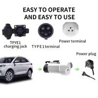 China 3.5kw 16A Type1 v2l Car Electric Vehicle EV Connectors Charging Adapter with AC Output Current and PC Copper for sale