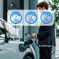 China Electric Car Charging Converter Type1 to Type2 Ev Connector Retrofit/Upgrade 220V-250V Operation Voltage Customized Plug for sale