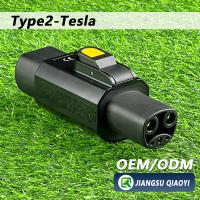 China 32A 220v Waterproof Portable Charging Adapters for Electric Vehicles Condition 7kw PC Copper NACS Type2 to Tesla 32A Chargers for sale