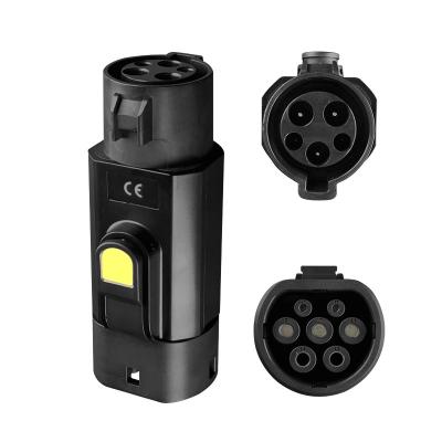 China Portable EV Charging Stations for Energy Vehicles 32A Rated Current 7kw Rated Power and J1772 Plug Type1 to Type2 Adapter for sale