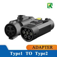 China 7KW Portable J1772 Type1 to Type2 EV Charging Pile for Energy Vehicle Car Mechanical Lock Gun Holder in Black for sale