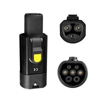 China GBT to Tesla EV Charger Adapter Customized Plug for GBT Charging Pile Rated power 7KW Black White for sale