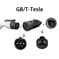 China GBT to Tesla EV Charger Adapter Customized Plug for GBT Charging Pile Rated power 7KW Black White for sale