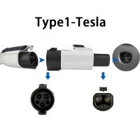 China Tesla Interface Standard TYPE1 7KW 220V AC Portable EV Charger Adapter for NACS Car Charging Pile 50A Output Condition for sale