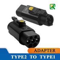 China 7KW 220V 32A Portable EV Charger Adapter Type2 to type1/J1772 for Type1 EV Car Condition PC Copper for sale