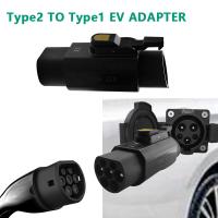 China 7KW 220V 32A Portable EV Charger Adapter Type2 to type1/J1772 for Type1 EV Car Condition PC Copper for sale
