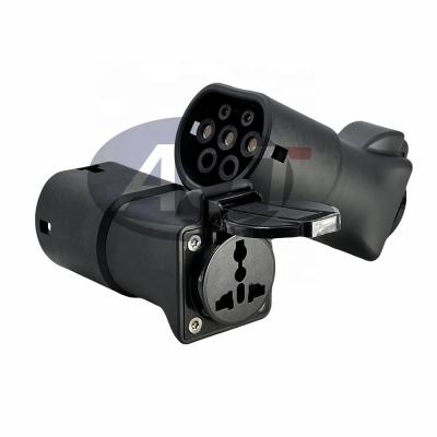 China AOTAI V2L Adapter Schuko UK Israel Socket Type2 Vehicle EU EV Discharging Outlet SAE J1772 Inlet EV Charging for sale