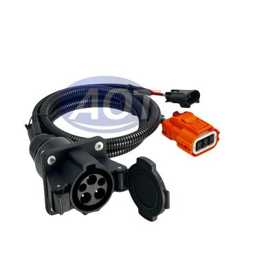 China Custom Amp 633063 Aptiv 13510099 Connector Y Cable AOTAI 80A J1772 Type1 EV Charging Inlet for sale