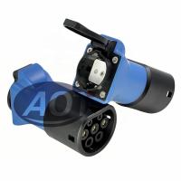 China 16A AOTAI V2L Adapter V2L To Schuko Adapter With Lock Hole For Kia Hyundai 5 KW Power Max for sale