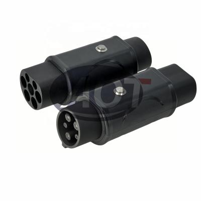 China J1772 Electric Vehicle Charging Adapter Type 2 to Type 1 with Start / Stop Button for sale