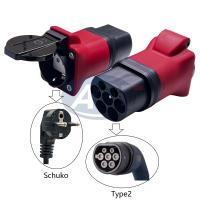 China Applicable Models All car which have OBD socket Black EV Type2 Discharger Adaptor with European Standard 7KW EV Charger for sale