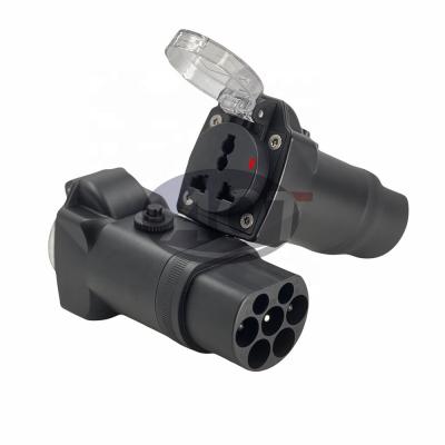China 10-18A Current Overload Protector Type 2 to AC Adapter Type2 Male Charger for AOTAI EV BLACK for sale