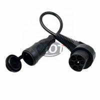 China Black EV Adapter Type 2 Male 16A 1 Phase 1 Schuko Socket 0 5M Charger Cable for Electric Motorcycle Anti Theft Cable Black for sale