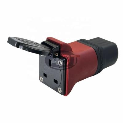 China AOTAI Type2 to UK 3pin Plug Adapter S4L Single Phase Scooter Charger Adapter with High Temperature Resistant PC 220-240V for sale