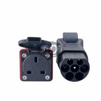 China AOTAI Type2 to UK 3pin Plug Adapter S4L Single Phase Scooter Charger Adapter with High Temperature Resistant PC 220-240V for sale