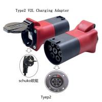 China MG ZS MG4 MG5 Discharge V2L EV Cable Adapter 3.5 Kw Vehicle to Load Type 2 to British Standard Socket BLACK for Peugeot for sale