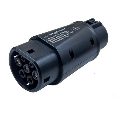 China Type 1 to Type 2 EV Adapter 32A SAE J1772 for Replace / Repair for sale