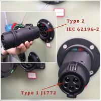 China Type 1 to Type 2 EV Adapter 32A SAE J1772 for Replace / Repair for sale