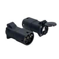 China BLACK High Temperature Resistant PC Adapter Type2 V2L Socket with Schuko EV Charger 16A 230V for sale