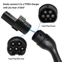 China 80A Rated Current IEC 62196 Type2 To Tesla Adapter for Tesla Cars Electric Vehicle Charger Adaptor Fast and Easy Charging for sale