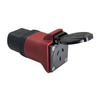 China High Temperature Resistant PC Type 2 to AU Socket EV Charger Adapter for Mennekes 230V Sockets AS/NZS 33112 Black Finish for sale