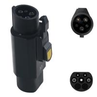 China Highly Electric Vehicle Charger Type 1 Male Adapter To Type 2 Female Ev Adapter Convertor Sae J1772 Type1 To Type2 Adapter for sale