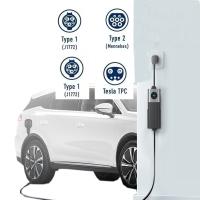 China 3.5KW 7KW 11KW 22KW Portable EV Charger with EU Plug Plug and Play Single/Three Phase Electric Transmission Method for sale