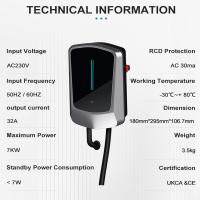 China Efficiency ≥98 AC 7KW EV Charger for Energy Car 32A Wallbox Charging Station for sale