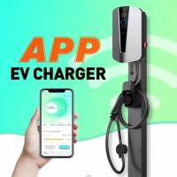China American European Standard 1Phase 16A/32A/48A Wall-mounted AC EV Charging Pile with 7KW/11KW/22KW Rated Power for sale