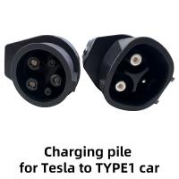 China e-mingze ev charging cables and adapter EV Car Charging Plug Adaptor Tesla to J1772 Type1 car EV charging pile Tesla Adapter for sale