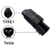 China E-Mingze Good Price New Type1 Adapter Car Charging Port EVSE Charger Adaptor Tesla AC EV Charging Adapter for sale