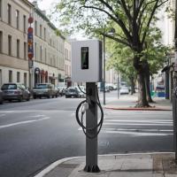 China E-Mingze 20kW CCS2 Portable Electric Car Charger 50A Stand Column EV Charger with Overcurrent Protection in Condition for sale