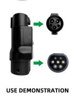 China Portable Type1 Type2 Adapters Output 7KW for Energy Vehicles E-Mingze Electric Vehicle Charging Pile Adapter Current 32A for sale