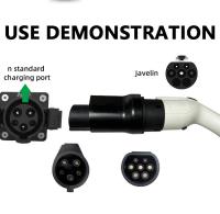 China E-Mingze GB/T to J1772 Type1 Adaptor High Flame Retardant PC Fuel Electric Car Charger Adapter for US Energy EV Charging for sale