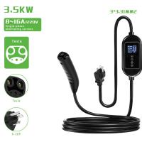 China Portable EV Car Charger 16A 3.5kw EV Charger For Tesla Model Replace / Repair NACS Standard for sale